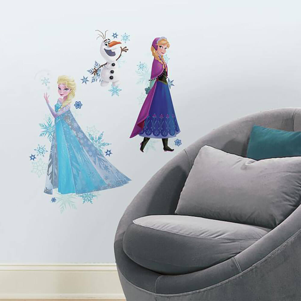Disney's Frozen Elsa, Anna & Olaf Wall Decals Installed