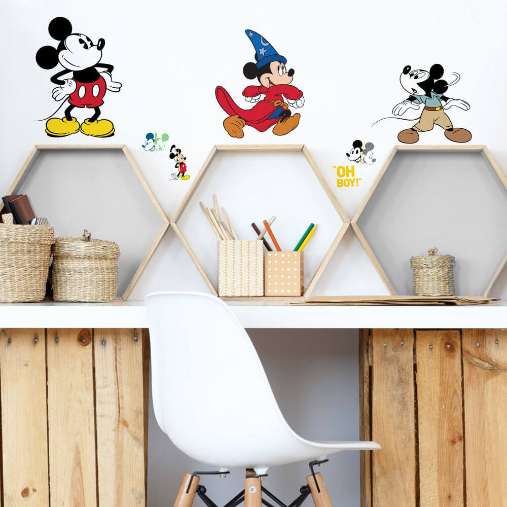 Disney Mickey Mouse True Original 90th Anniversary Wall Decals Installed