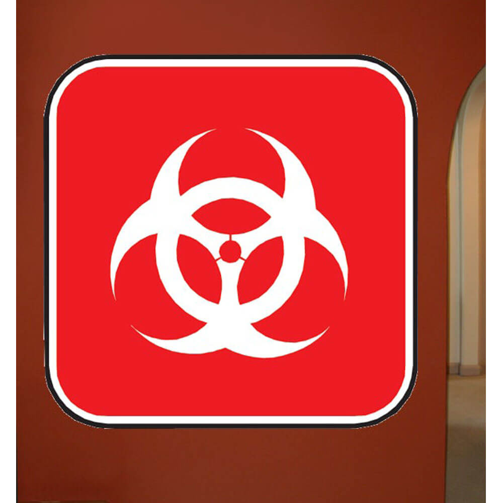 Biohazard II Sign Wall Decal Installed